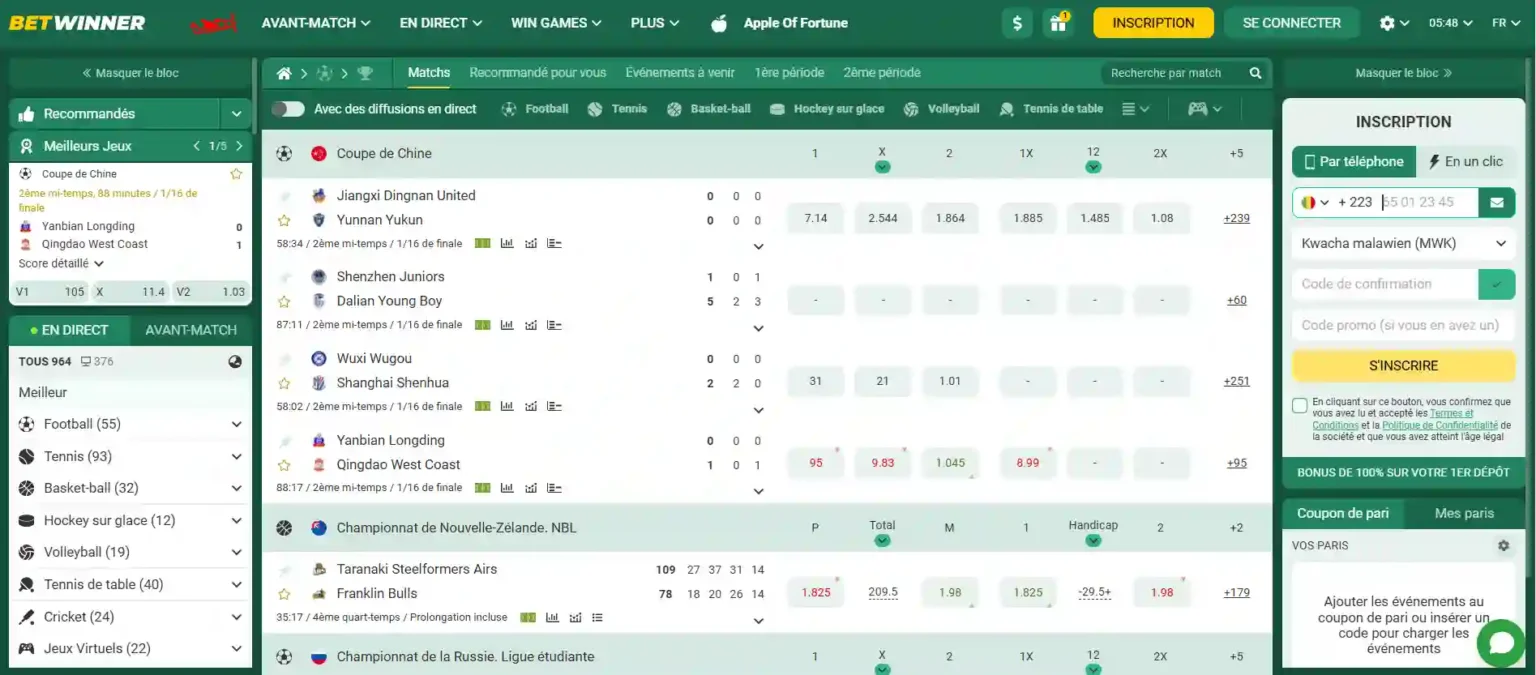 Betwinner RDC : Paris sportifs, casino et Mobile Money